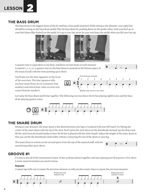 First 15 Lessons - Drums A Beginner's Guide, Featuring Step-By-Step ...