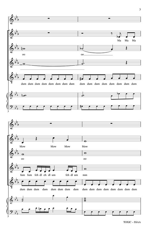 Toxic (From Pitch Perfect 3) Sheet Music by Deke Sharon (SKU: 00251980 ...