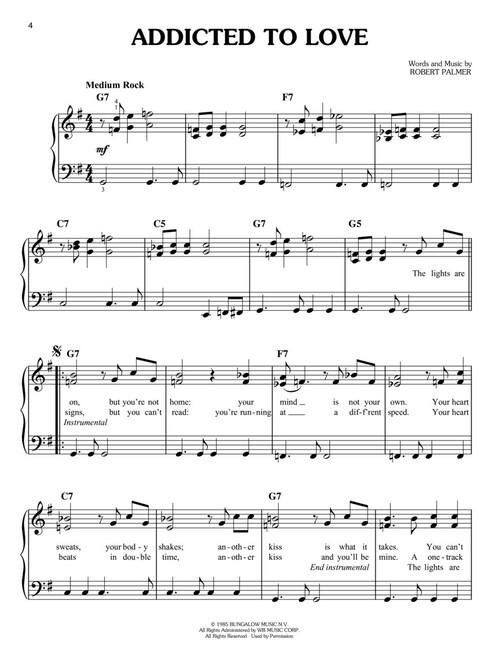 SONGS OF THE 1980S - Easy Piano na Freenote