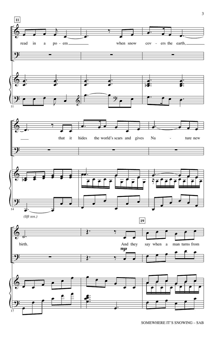 Somewhere It's Snowing Sheet Music by John Leavitt (SKU: 00288619 ...