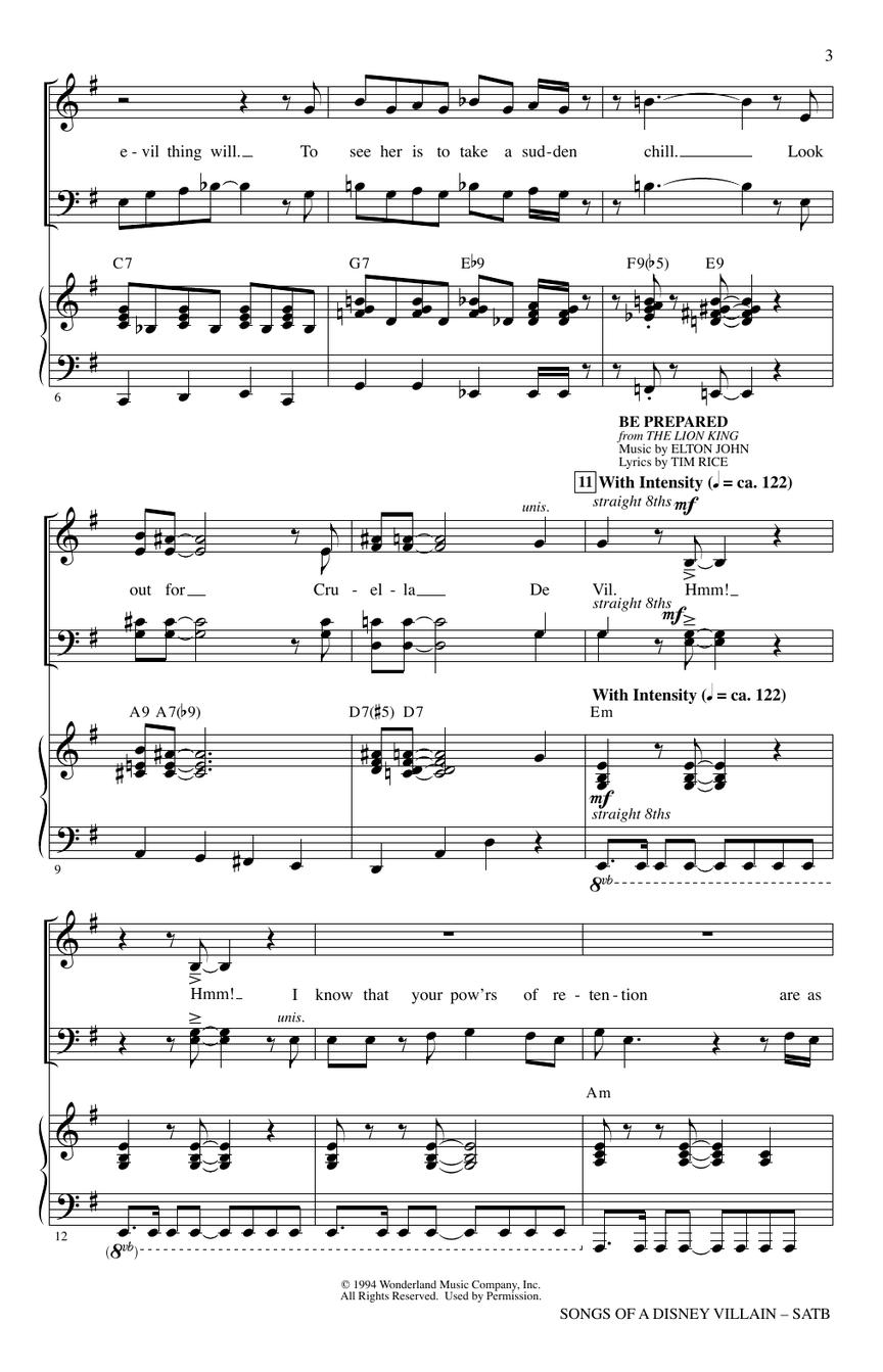Songs of A Disney Villain (Medley) Sheet Music by Alan Billingsley (SKU ...