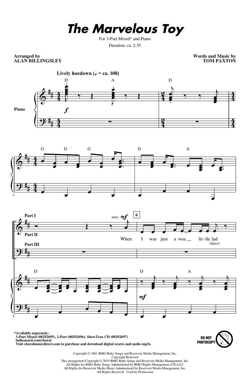 Marvelous Toy, The Sheet Music by Alan Billingsley (SKU: 00292695 ...