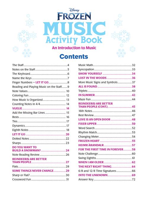 Frozen Music Activity Book - Willis Music Store