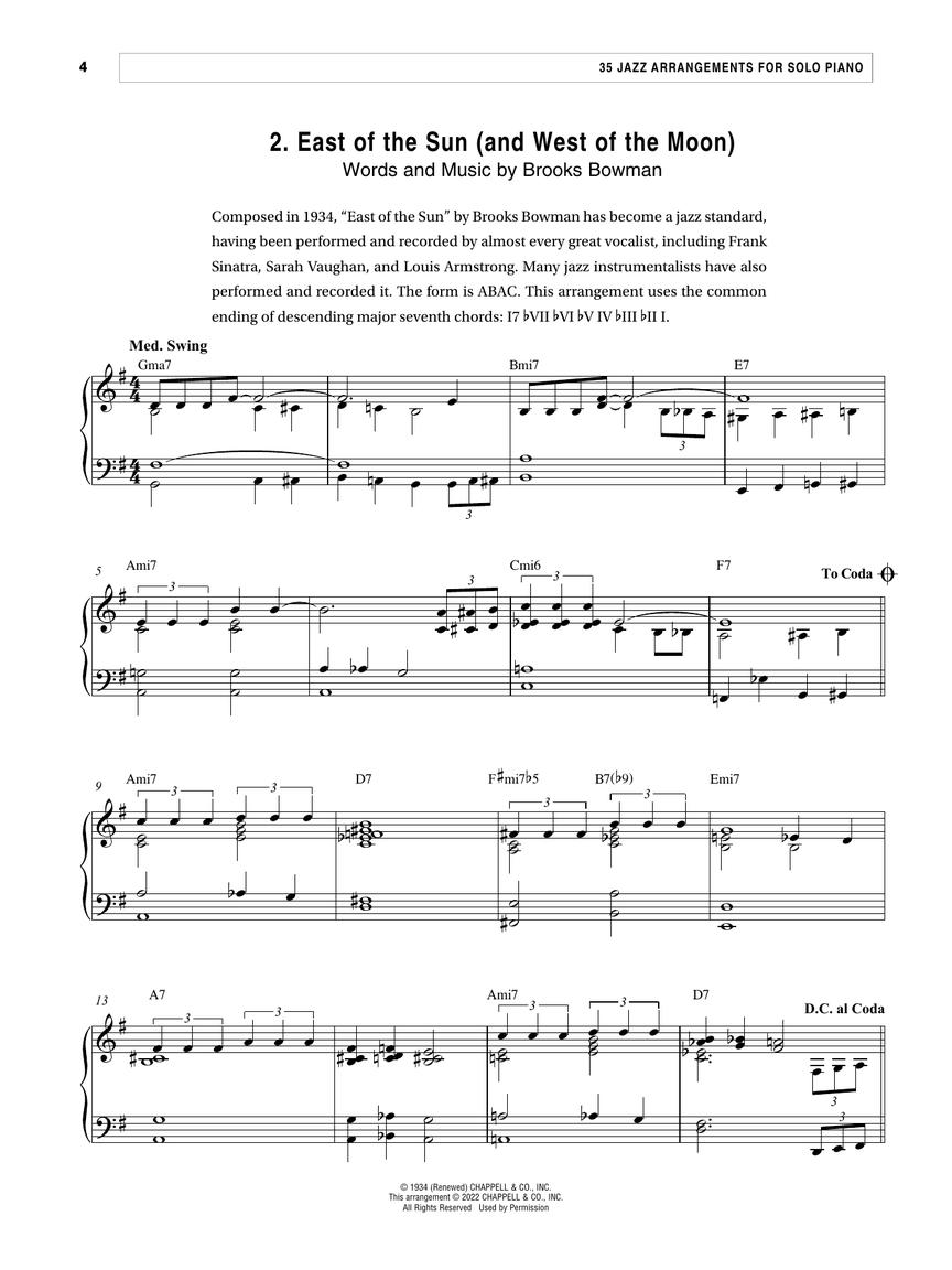 35 JAZZ ARRANGEMENTS FOR SOLO PIANO na Freenote