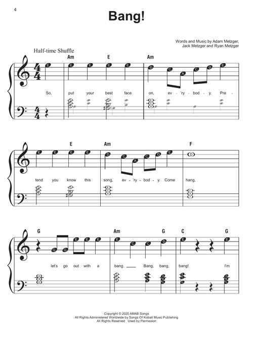 Kids' Pop Songs - Instant Piano Songs Simple Sheet Music + Audio Play ...