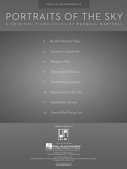 Portraits of the Sky 8 Original Intermediate Piano Solos - Willis Music ...