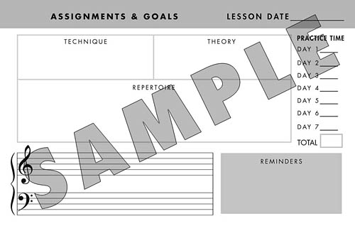 Practice Journal Weekly Planner for Music Students - Willis Music Store