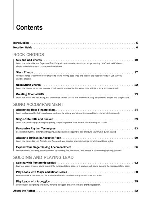 Acoustic Rock Guitar Basics – Partituras MX