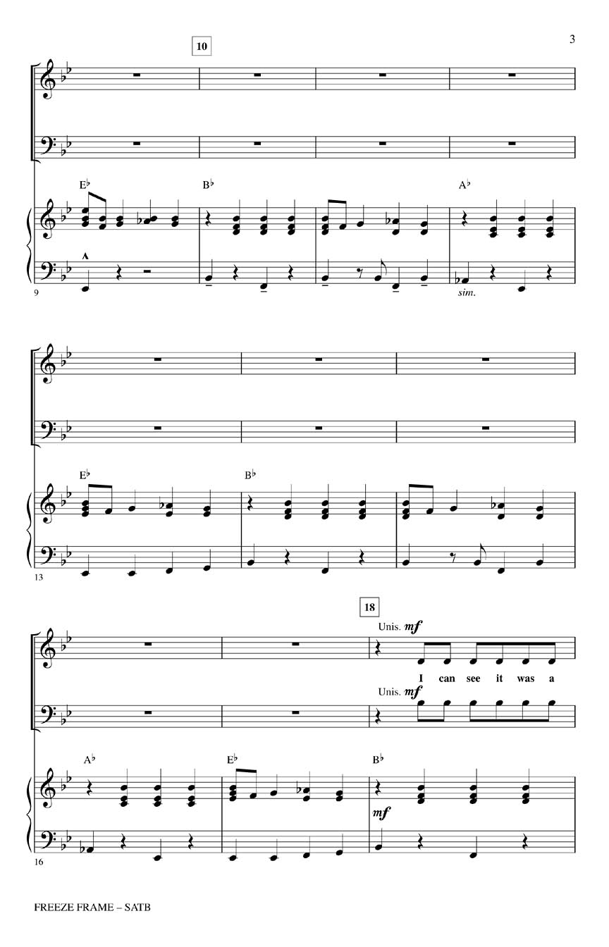Freeze Frame Sheet Music by Kirby Shaw (SKU: 08202191) - Stanton's ...