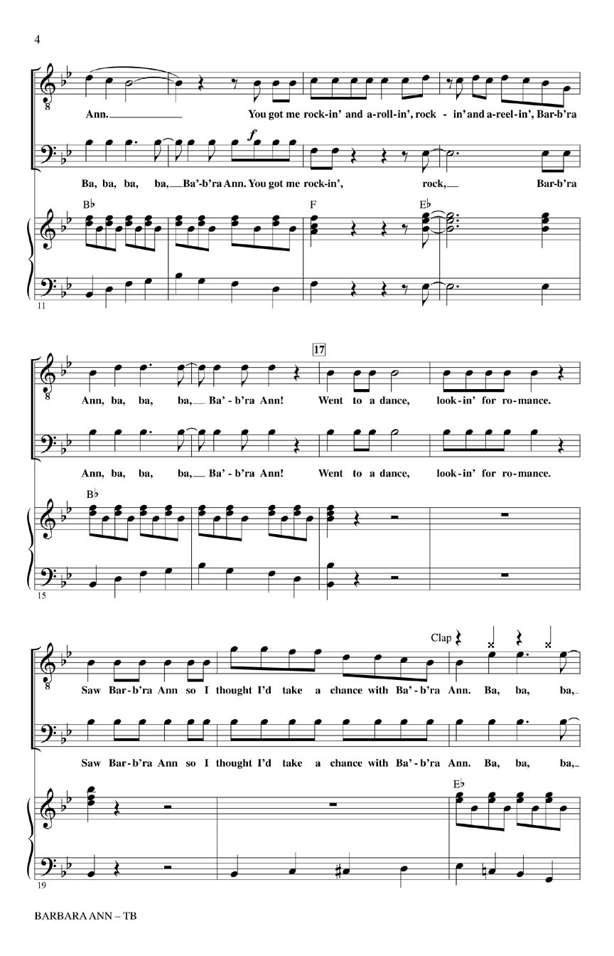 Barbara Ann Sheet Music by Alan Billingsley (SKU: 08551909) - Stanton's ...
