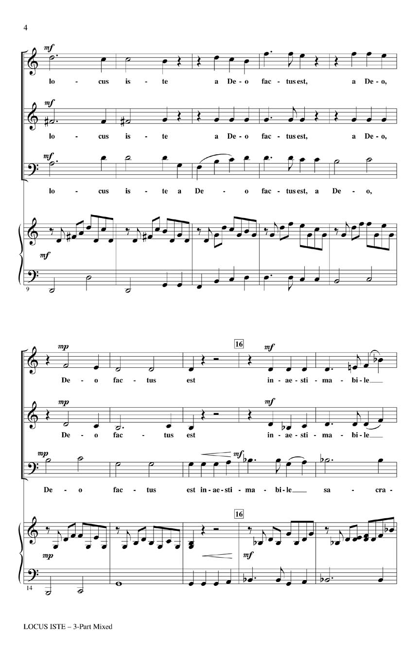 Locus Iste Sheet Music by Anton Bruckner (SKU: 08552042) - Stanton's ...