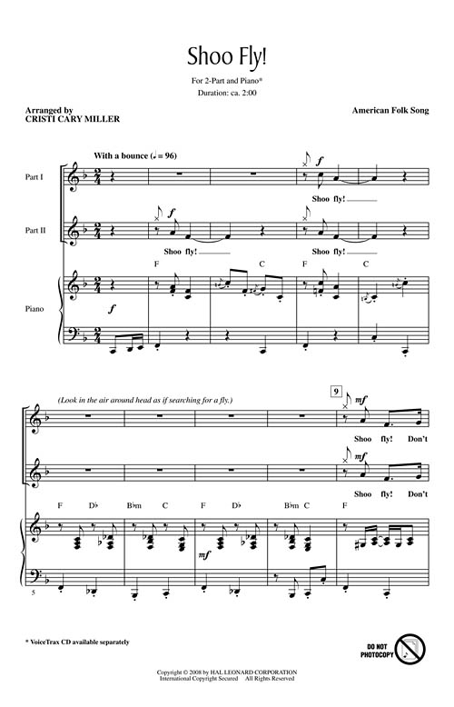 Shoo Fly Sheet Music by Cristi Cary Miller (SKU: 08552063) - Stanton's ...