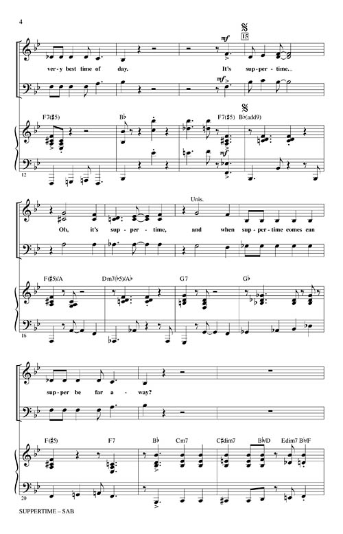Suppertime Sheet Music by Ryan James (SKU: 08621411) - Stanton's Sheet ...
