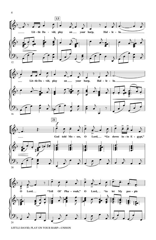 Little David Play On Your Harp Sheet Music by Ken Berg (SKU: 08744979 ...