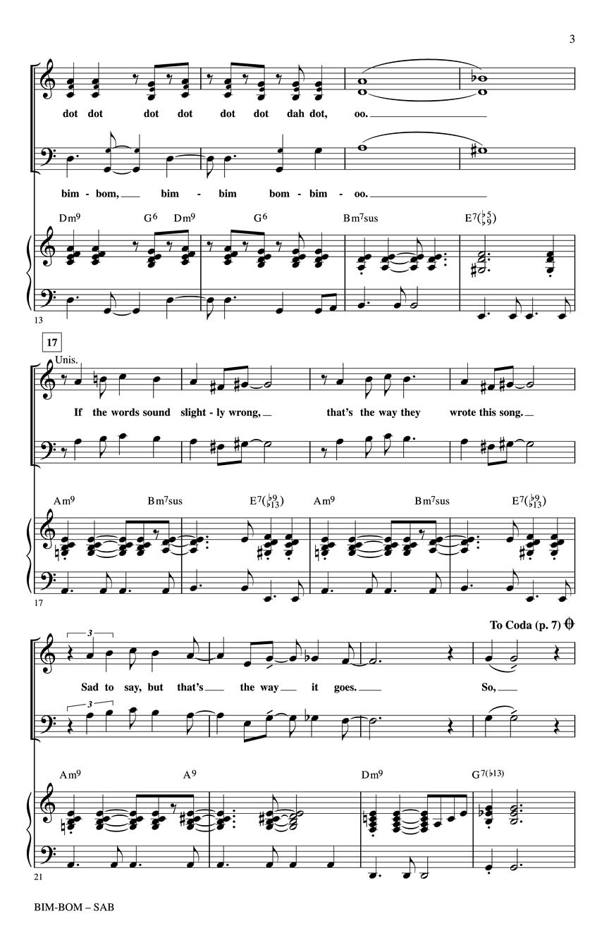 Bim-Bom Sheet Music by Joao Gilberto (SKU: 08748241) - Stanton's Sheet ...