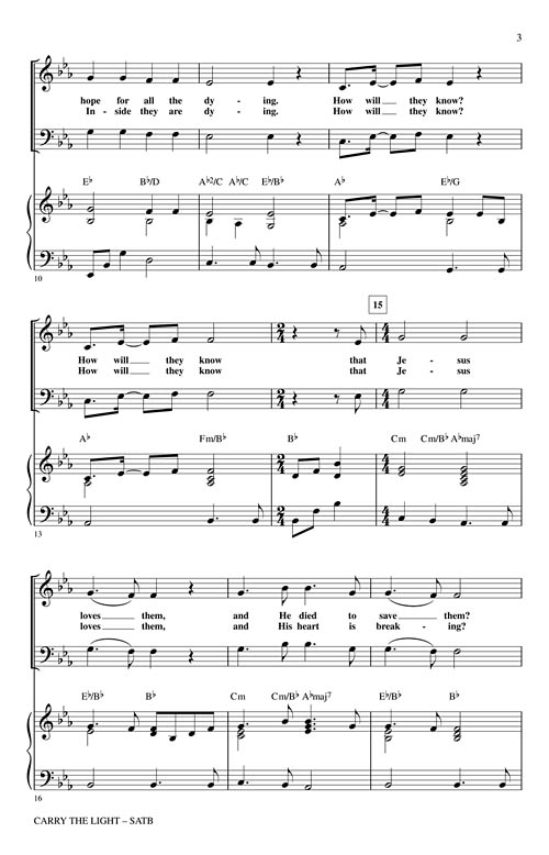 Carry The Light Sheet Music by Twila Paris (SKU: 08749704) - Stanton's ...