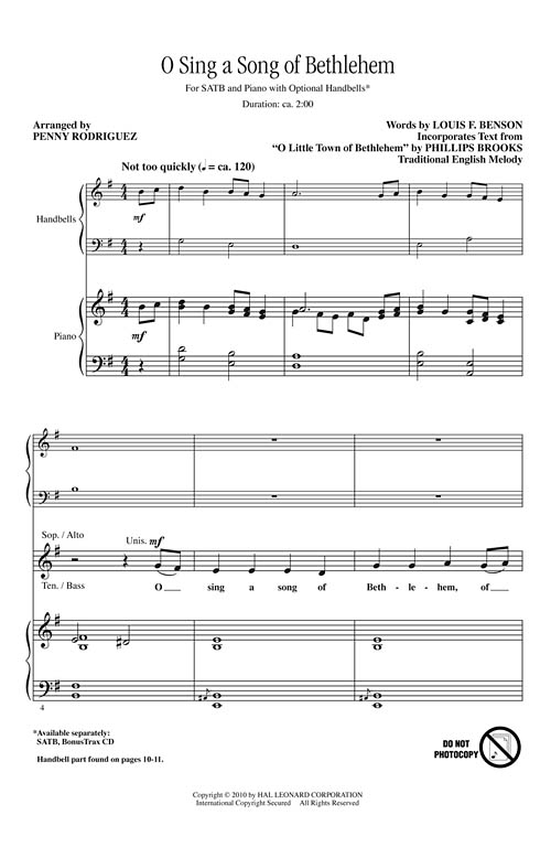 O Sing a Song of Bethlehem - Willis Music Store