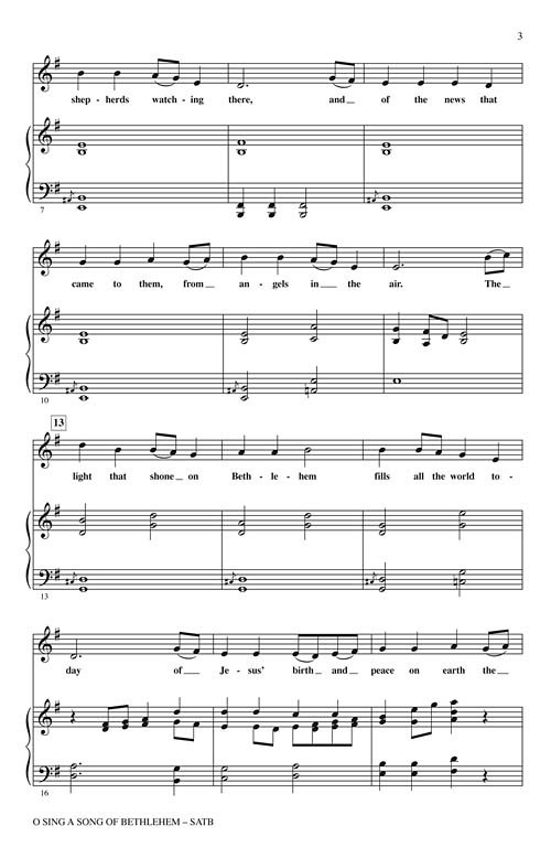 O Sing a Song of Bethlehem - Willis Music Store