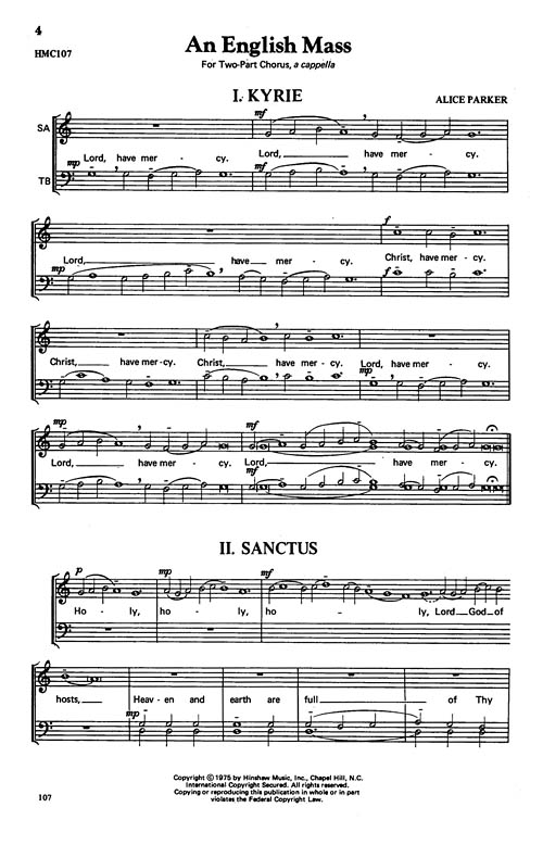 An English Mass - Willis Music Store