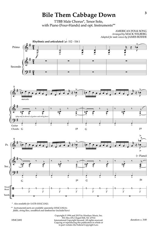 Bile Them Cabbage Down - Willis Music Store