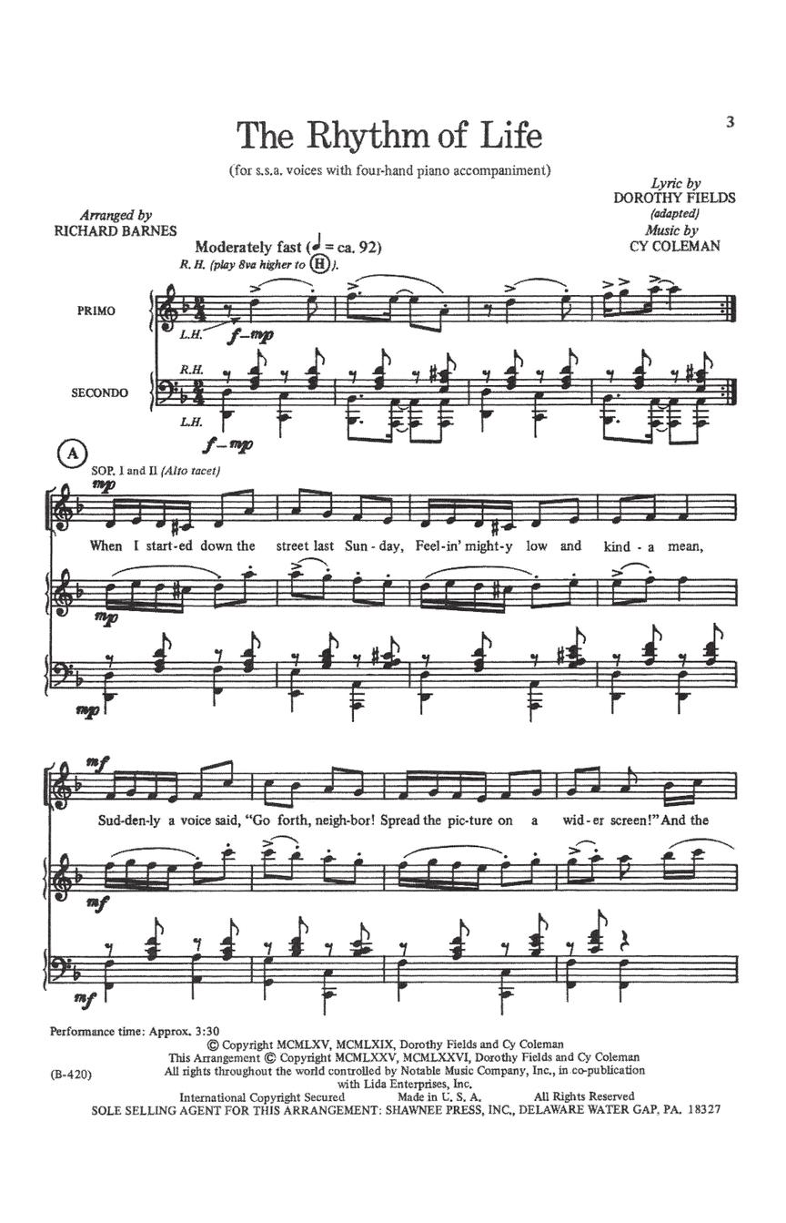 Rhythm of Life Sheet Music by Richard Barnes (SKU: 35018258) - Stanton ...