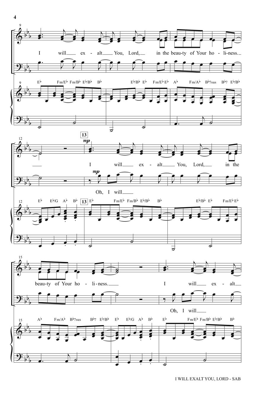 I Will Exalt You Lord Sheet Music by Dan Edwards (SKU: 35026721 ...