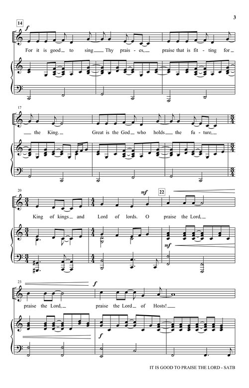 It Is Good To Praise The Lord Sheet Music by Joseph M Martin (SKU ...
