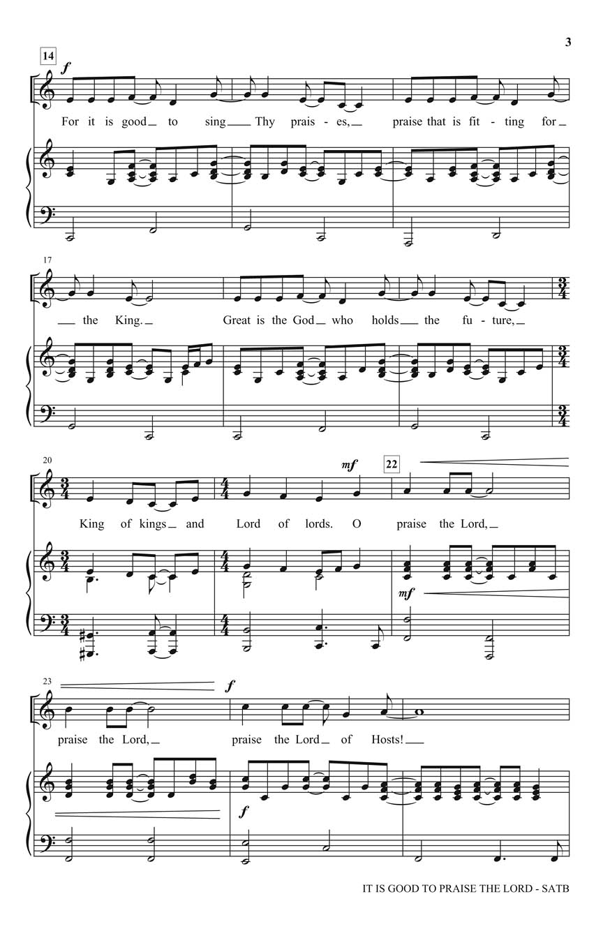 It Is Good To Praise The Lord Sheet Music by Joseph M Martin (SKU ...