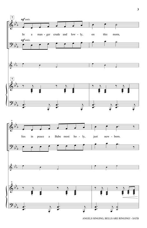 Angels Singing Bells Are Ringing Sheet Music by Douglas E Wagner (SKU ...