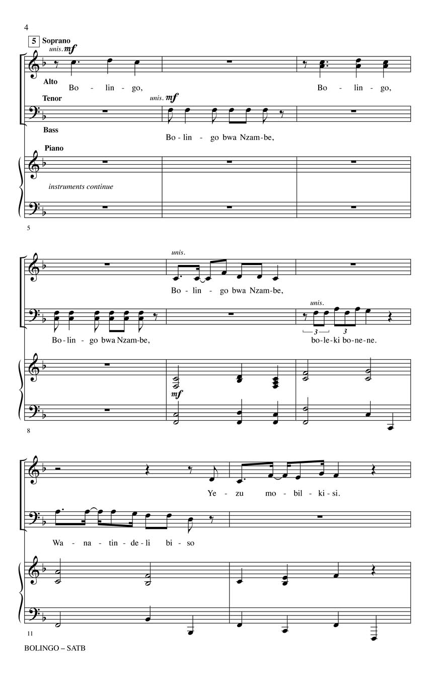 Bolingo Sheet Music by Jill Gallina (SKU: 35030718) - Stanton's Sheet Music