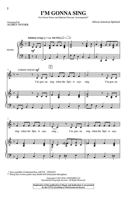 I'm Gonna Sing - Willis Music Store