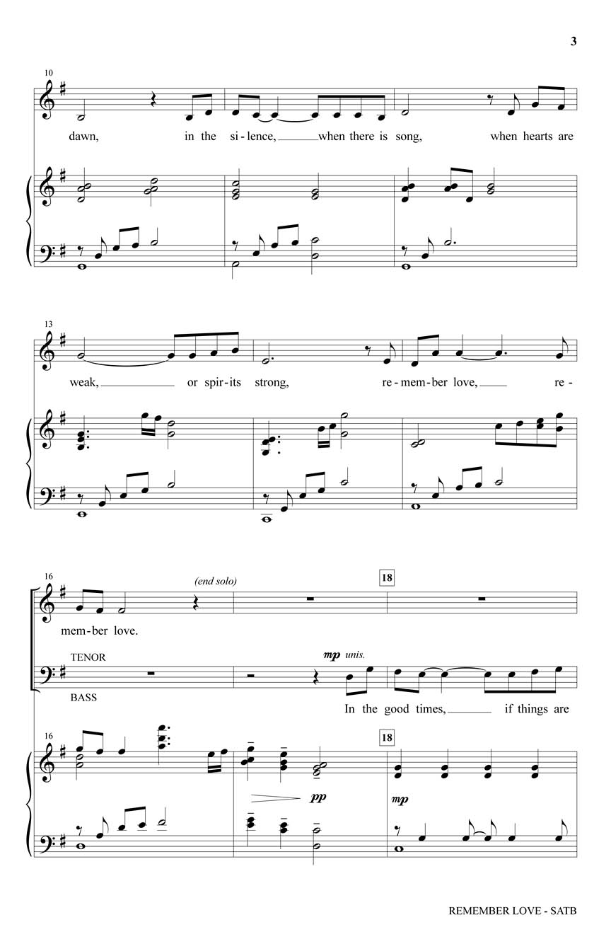 Remember Love Sheet Music by Brad Nix (SKU: 35032354) - Stanton's Sheet ...