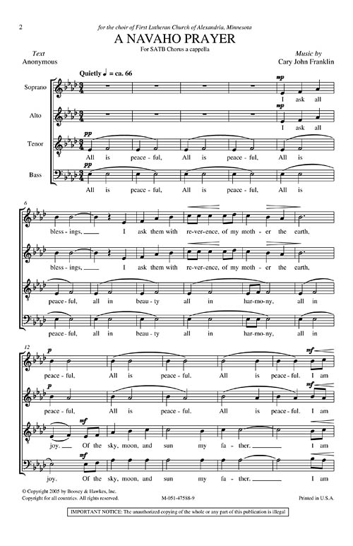 A Navaho Prayer - Willis Music Store