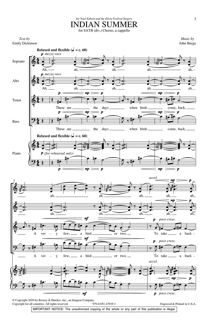 Indian Summer Sheet Music by John Burge (SKU: 48020737) - Stanton's ...