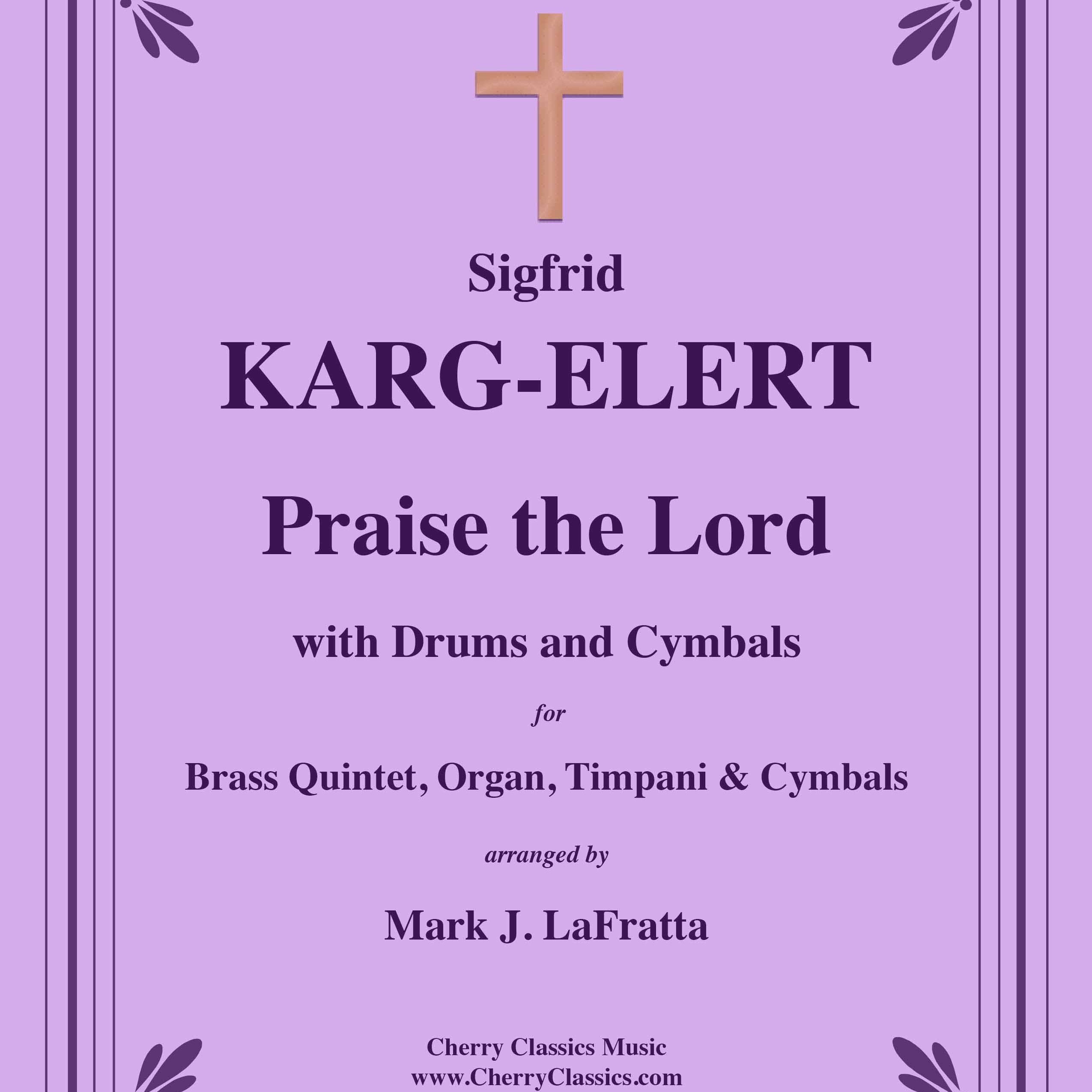 Praise the Lord with Drums and Cymbals for Brass Quintet Organ Timpani ...