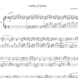 Lullaby of Takeda by Traditional Japanese Sheet Music for Instrumental ...