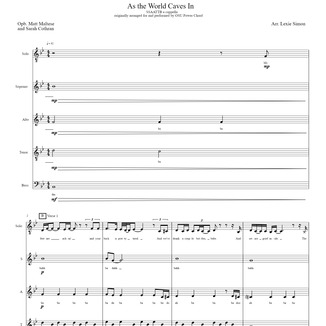 As The World Caves In (arr. Lexie Simon) by Matt Maltese Sheet Music ...