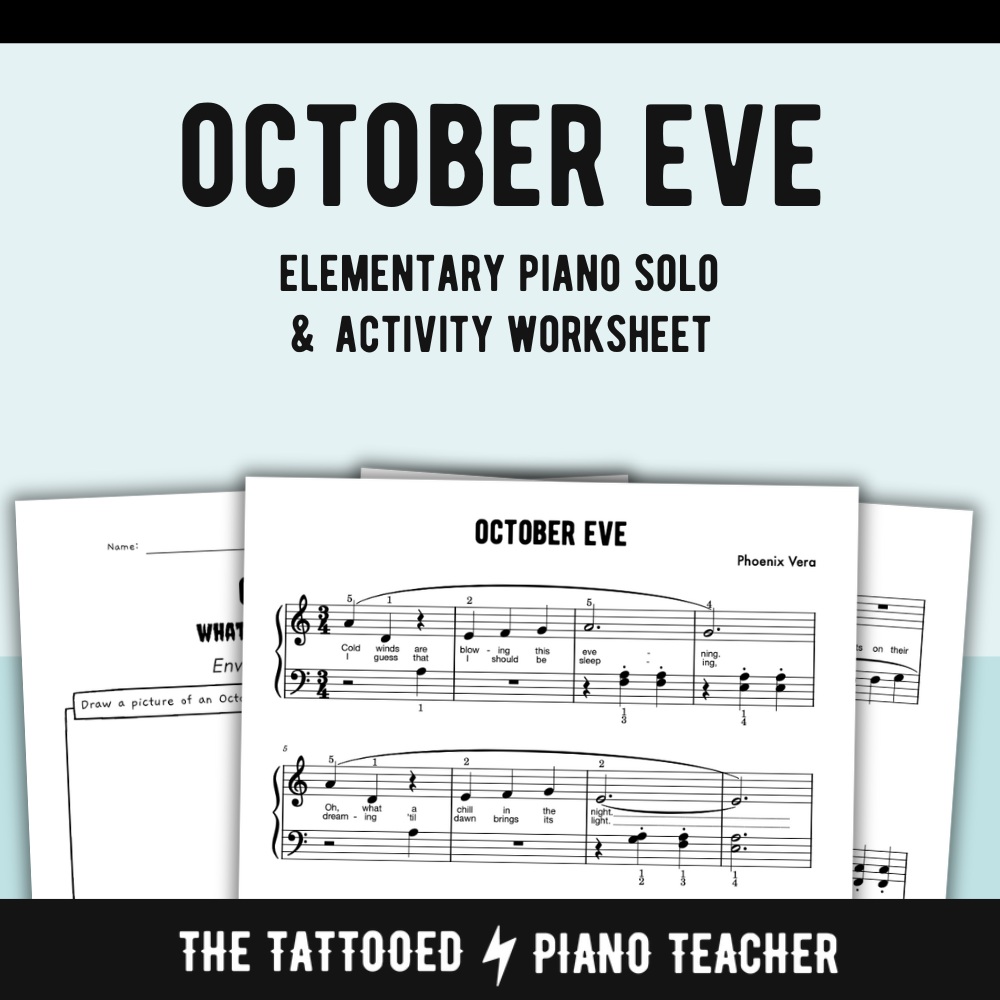 October Eve [Elementary Piano Solo] by Phoenix Vera [The Tattooed Piano ...