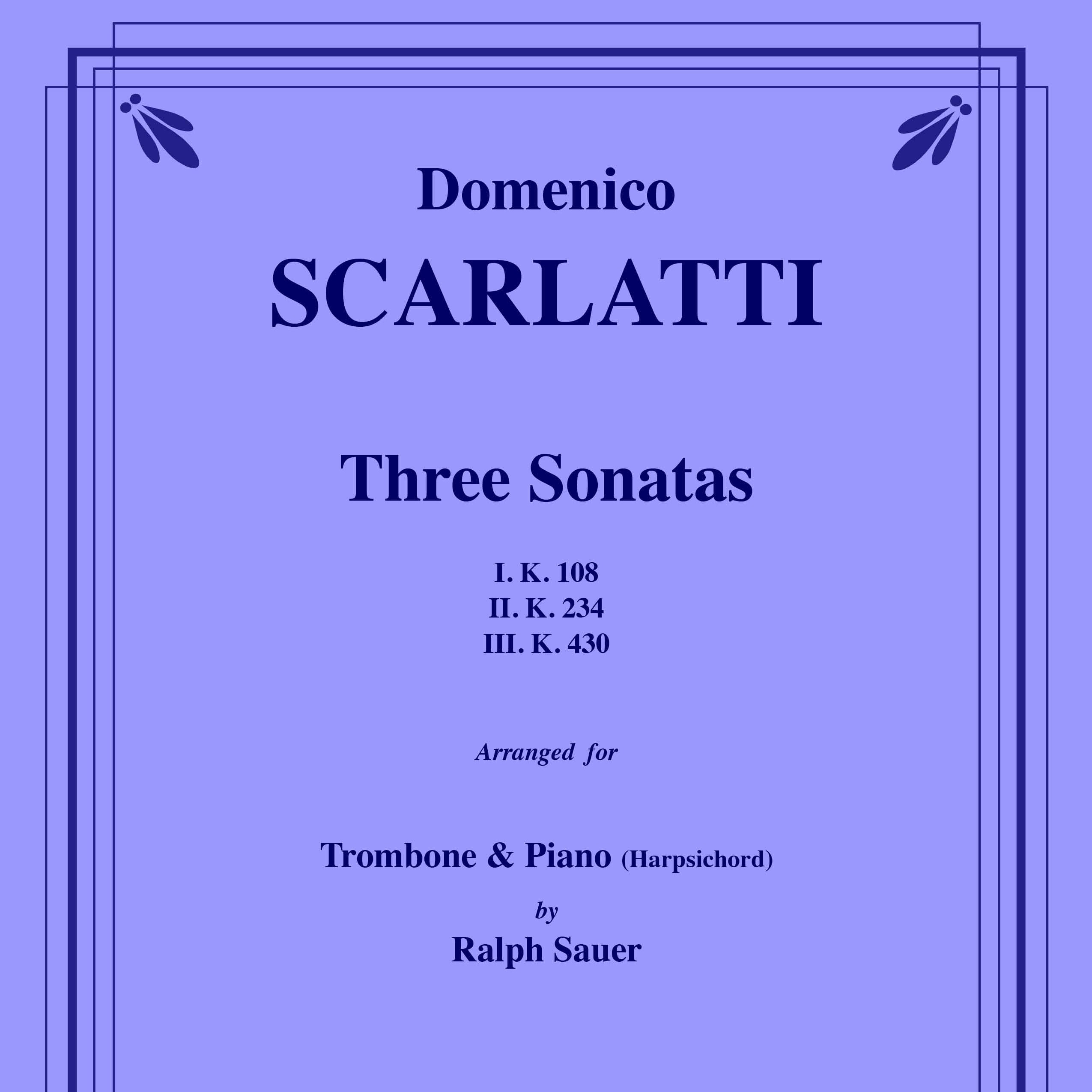 Three Sonatas for Trombone and Piano (arr. Ralph Sauer) by Domenico ...