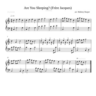 Frere Jacques (Are You Sleeping?) (arr. Mallory Harper) by Traditional ...