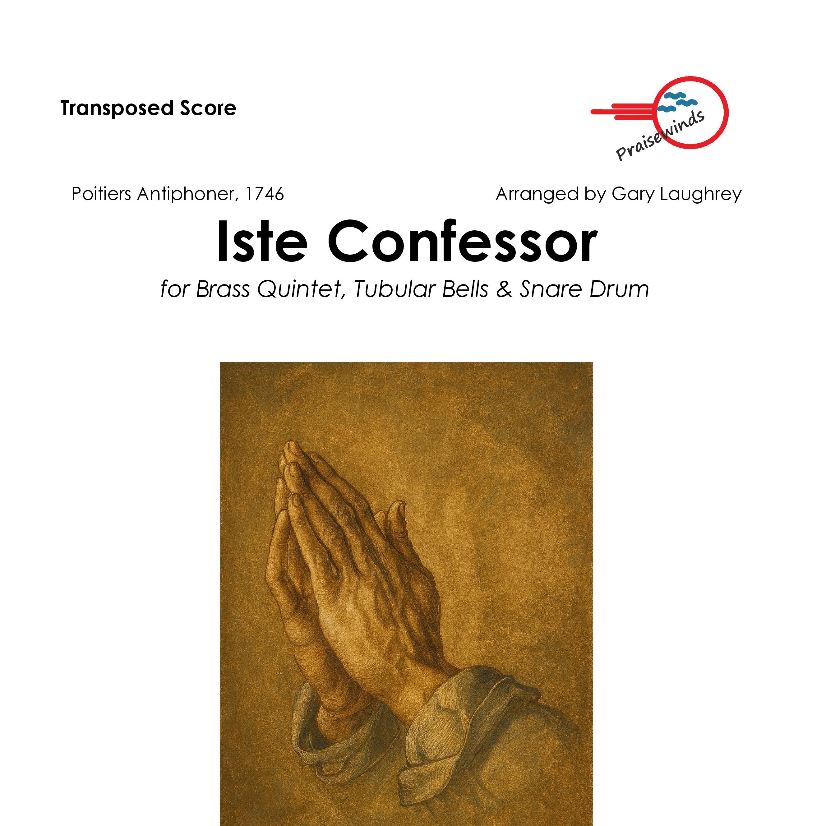 Iste Confessor (This Confessor) by Poitiers Antiphoner, 1746 Sheet ...