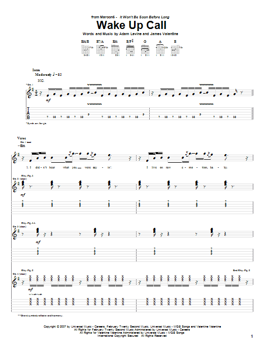 Wake Up Call Sheet Music Direct Wake Up Call Sheet Music Direct