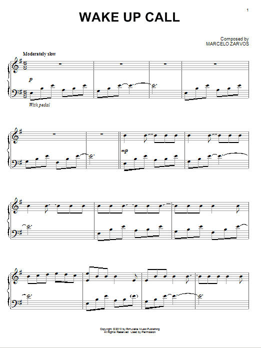 Wake Up Call Sheet Music Direct Wake Up Call Sheet Music Direct
