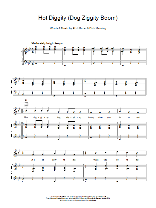 Hot Diggity Dog Ziggity Boom Sheet Music Direct
