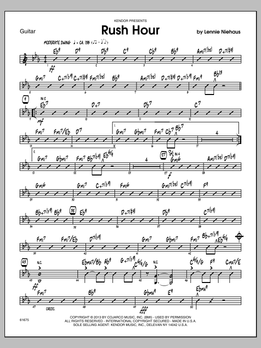 Rush Hour - Guitar Sheet Music | Lennie Niehaus | Jazz Ensemble