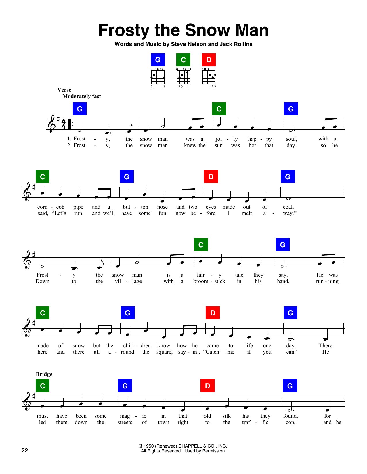 Frosty The Snow Man By Jack Rollins ChordBuddy Guitar Instructor