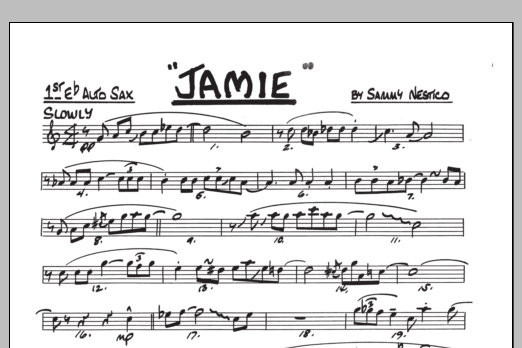Jamie - 1st Eb Alto Saxophone Noten | Sammy Nestico | Jazzensemble