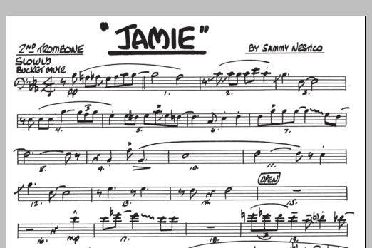 Jamie - 2nd Trombone Sheet Music | Sammy Nestico | Jazz Ensemble