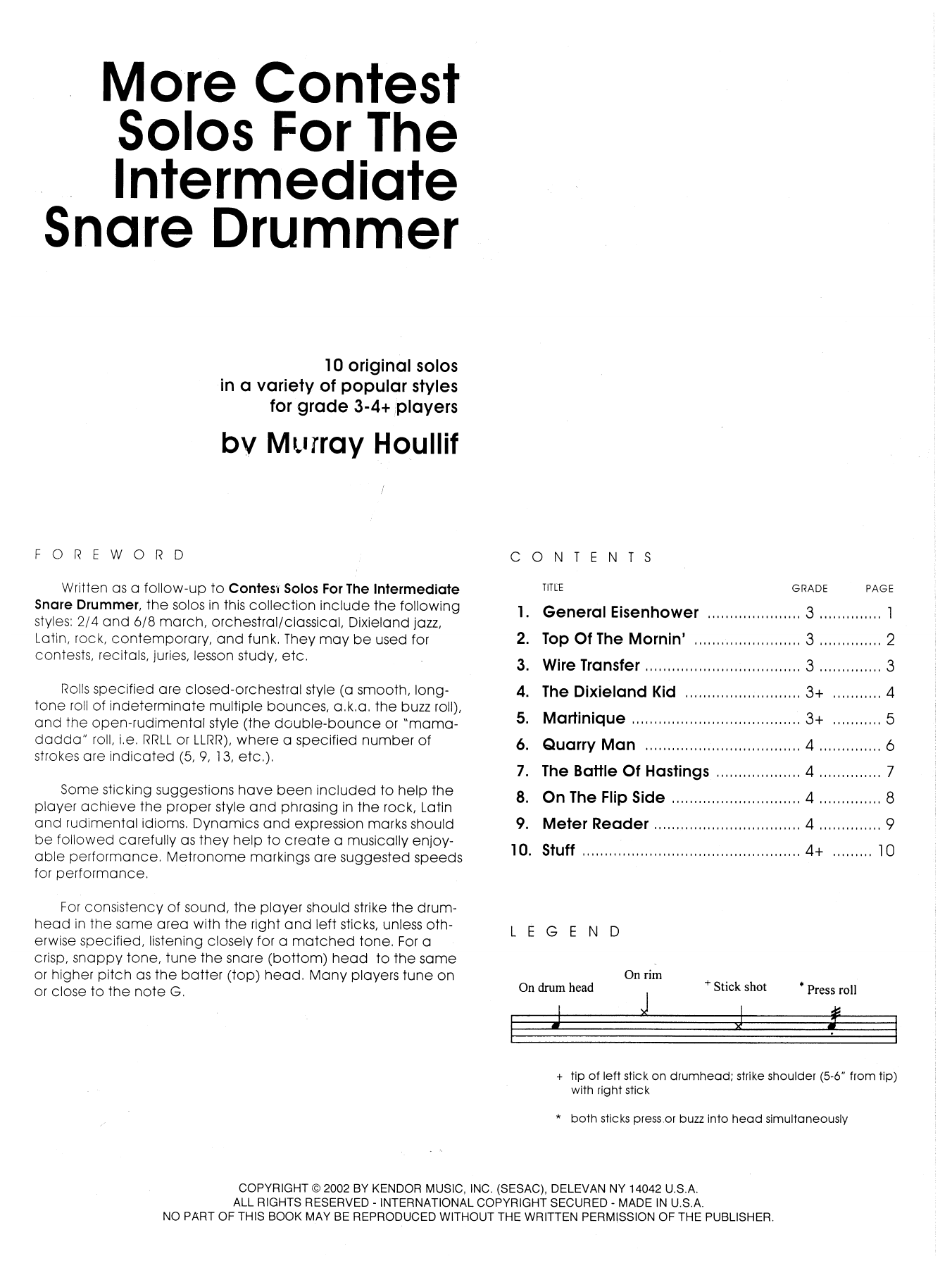 More Contest Solos For The Intermediate Snare Drummer Sheet Music ...
