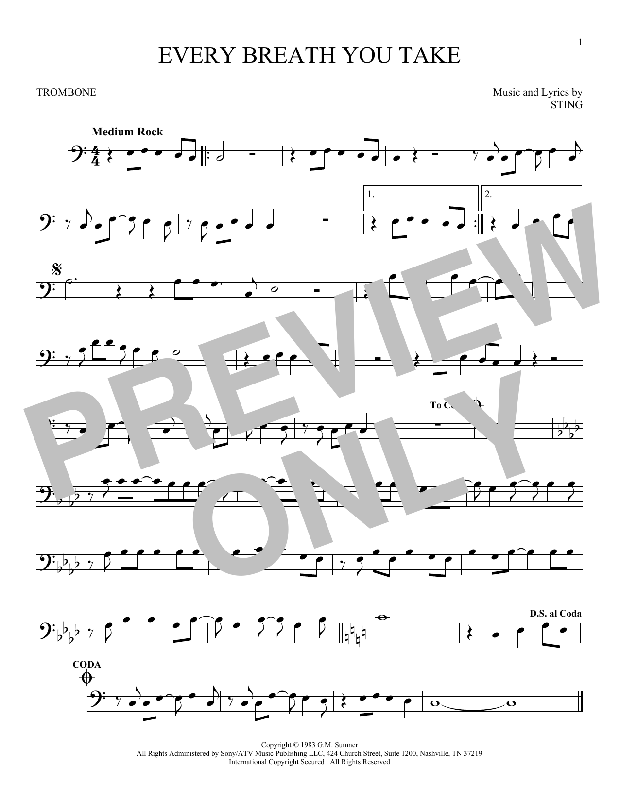 Every Breath You Take Sheet Music Direct Every Breath You Take Sheet Music Direct
